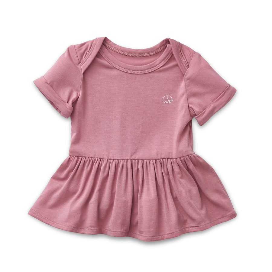 Organic Bamboo Spandex Onesie Dress- Lilac – Anvi Baby